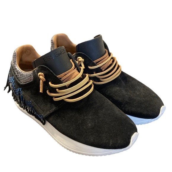 esseutesse | Shoes | Esse Ut Esse Fringe Sneaker Brain Black Size 38 ...